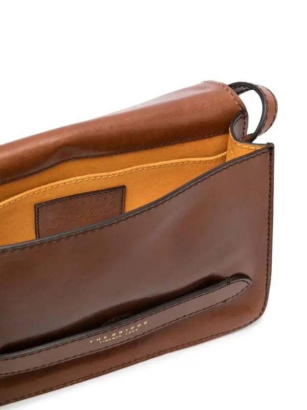 THE BRIDGE Lucrezia Leather Crossbody Bag - Brown