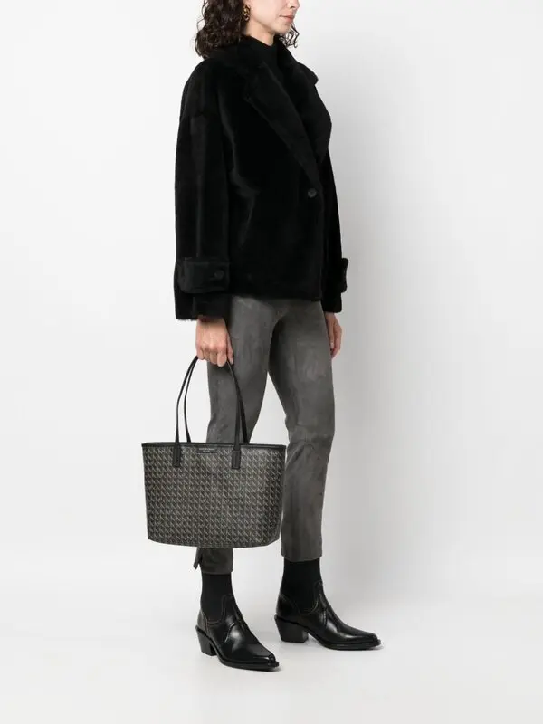 Tory Burch Monogrammed Logo Tote - Black