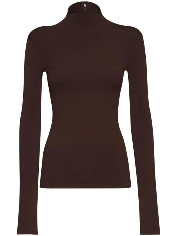 FERRAGAMO Roll-neck Cashmere-blend Jumper - Brown