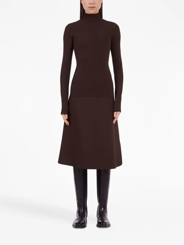 FERRAGAMO Roll-neck Cashmere-blend Jumper - Brown