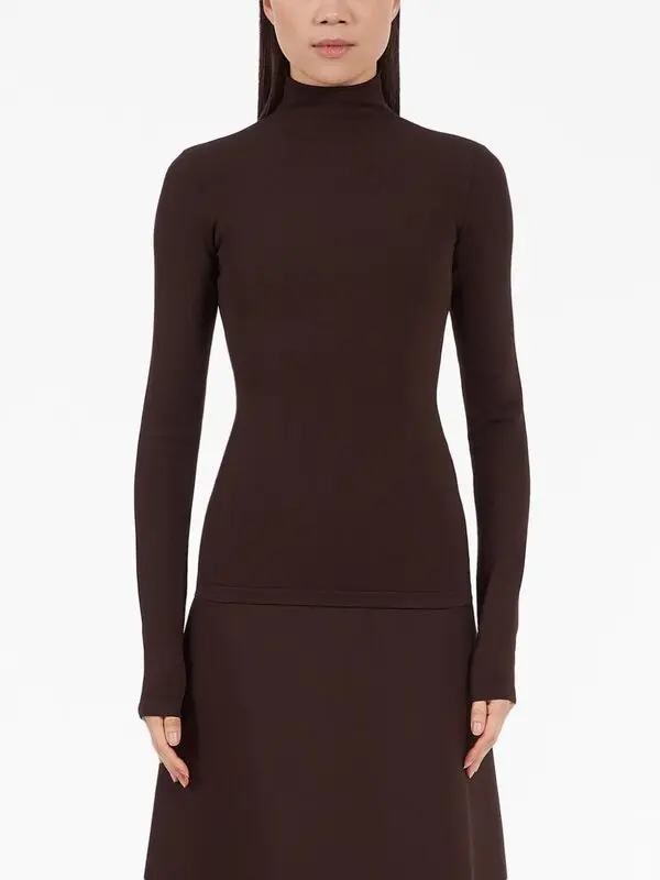 FERRAGAMO Roll-neck Cashmere-blend Jumper - Brown
