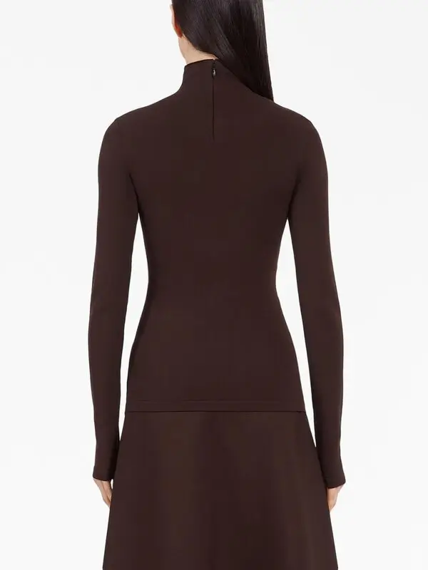 FERRAGAMO Roll-neck Cashmere-blend Jumper - Brown