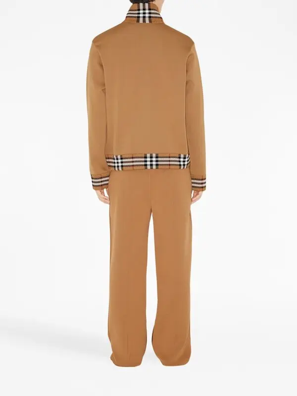Burberry Check-trim Joggings Trousers - Neutrals