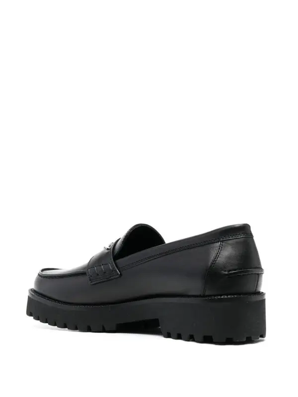 Zadig&Voltaire Wings-plaque Leather Loafers - Black