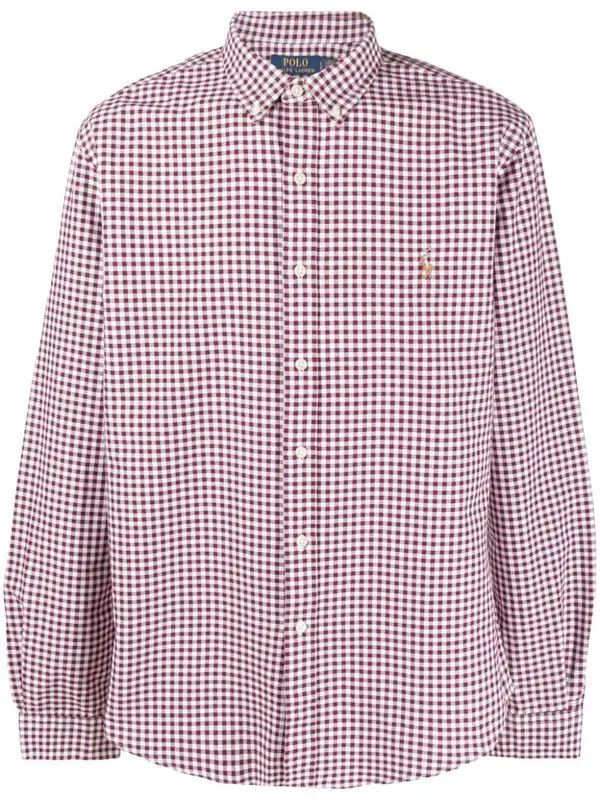 Polo Ralph Lauren Logo-embroidered Check-print Shirt - Red