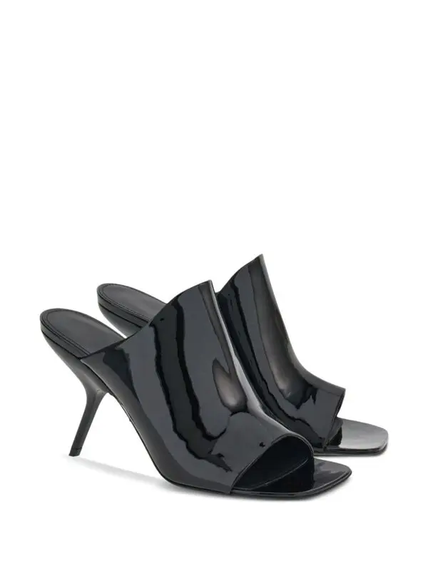 FERRAGAMO Open-toe High-heel Leather Sandals - Black