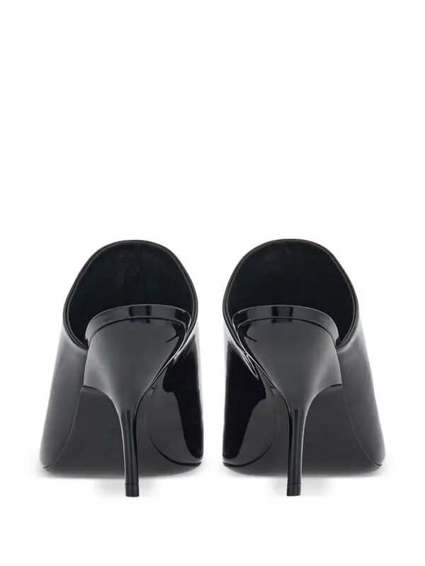 FERRAGAMO Open-toe High-heel Leather Sandals - Black