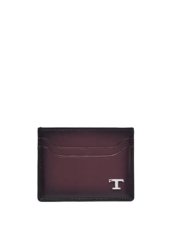 TOD'S Logo-plaque Credit Card Holder - Purple