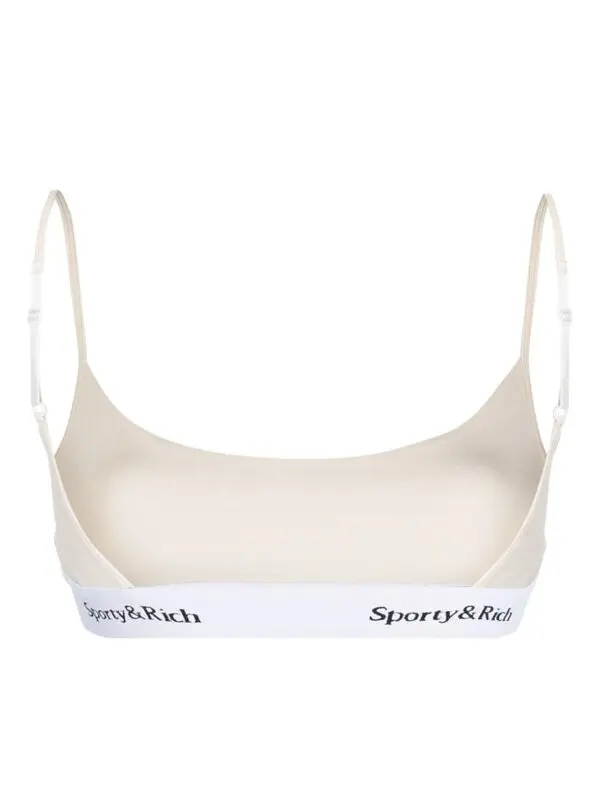 SPORTY & RICH Logo-underband Bandeau Bra