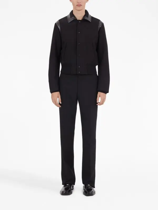 FERRAGAMO Pointed-flat Collar Wool Jacket