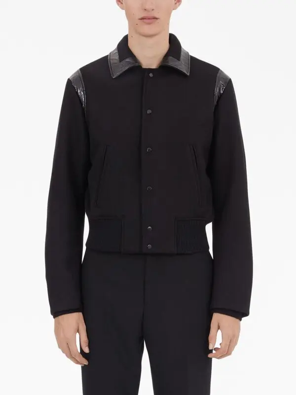 FERRAGAMO Pointed-flat Collar Wool Jacket