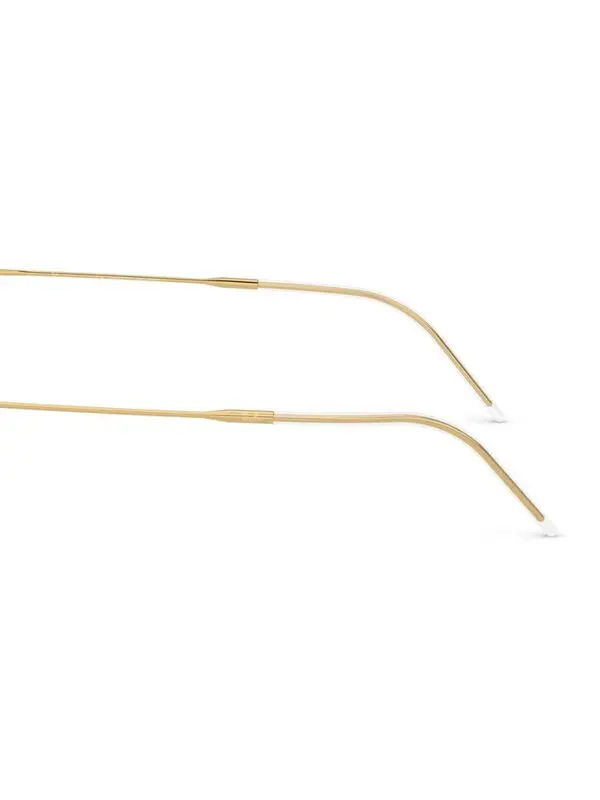 Ray-ban Reverse Collection Double-bridge Pilot Sunglasses - Gold
