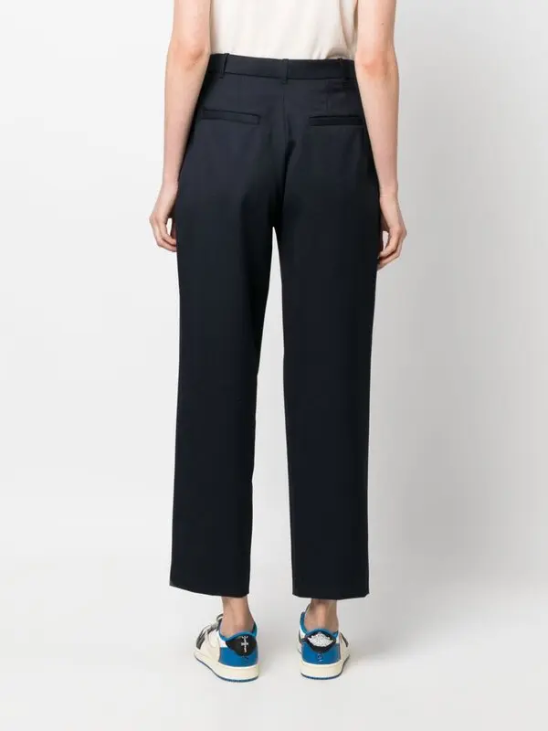 A.p.c. Pleated Cropped Trousers - Blue