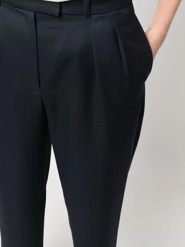 A.p.c. Pleated Cropped Trousers - Blue