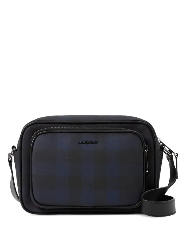 Burberry Check-pattern Messenger Bag - Blue