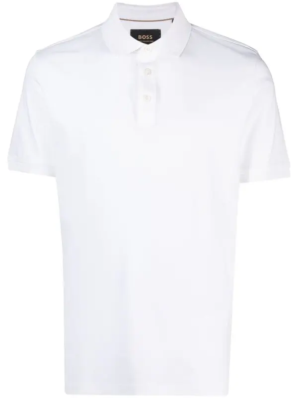 BOSS Slim-cut Jersey Polo Shirt - White