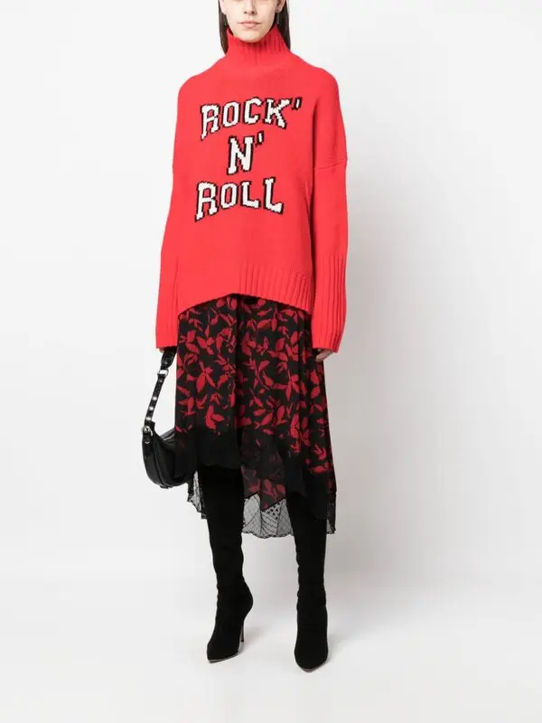 Zadig&Voltaire Joslin Leaf-print Midi Skirt