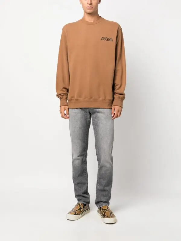 Zegna Logo-embossed Cotton Sweatshirt