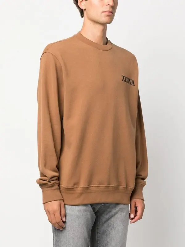 Zegna Logo-embossed Cotton Sweatshirt