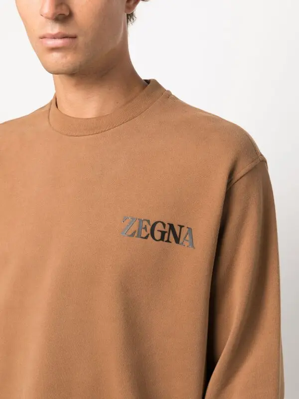 Zegna Logo-embossed Cotton Sweatshirt
