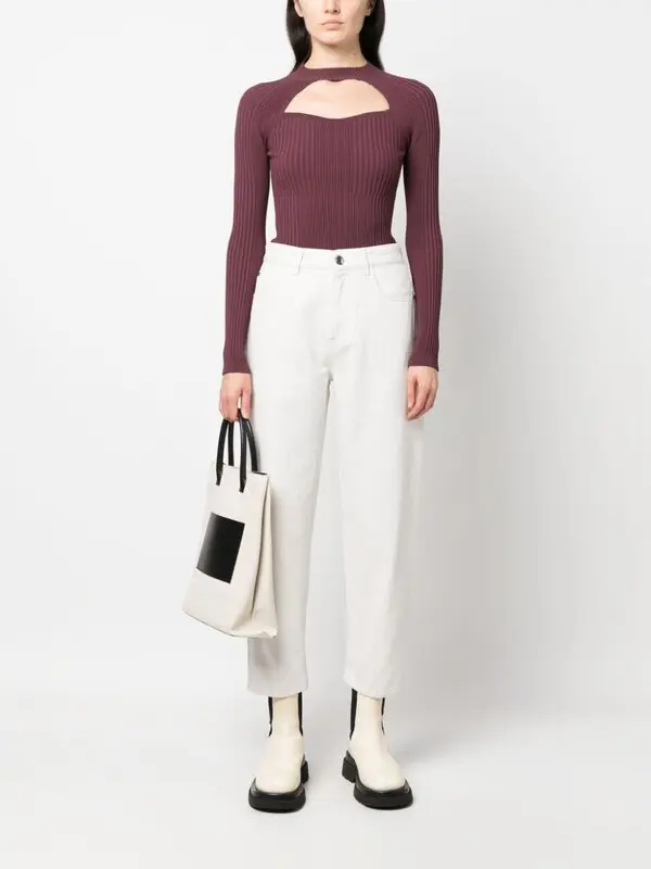 MOORER Mid-rise Cropped Trousers