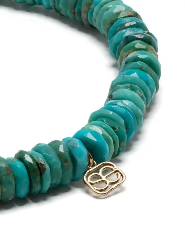 SYDNEY EVAN 14kt Yellow Gold Evil Eye Turquoise Bracelet