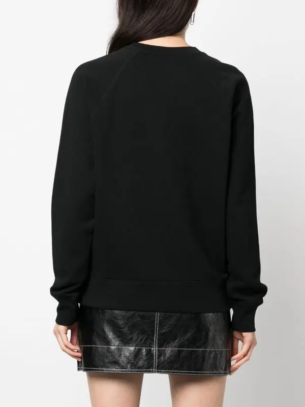 Zadig&Voltaire Logo-embroidered Organic-cotton Sweatshirt - Black