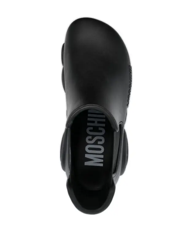 Moschino Gummy 40mm Logo-embossed Ankle Boots