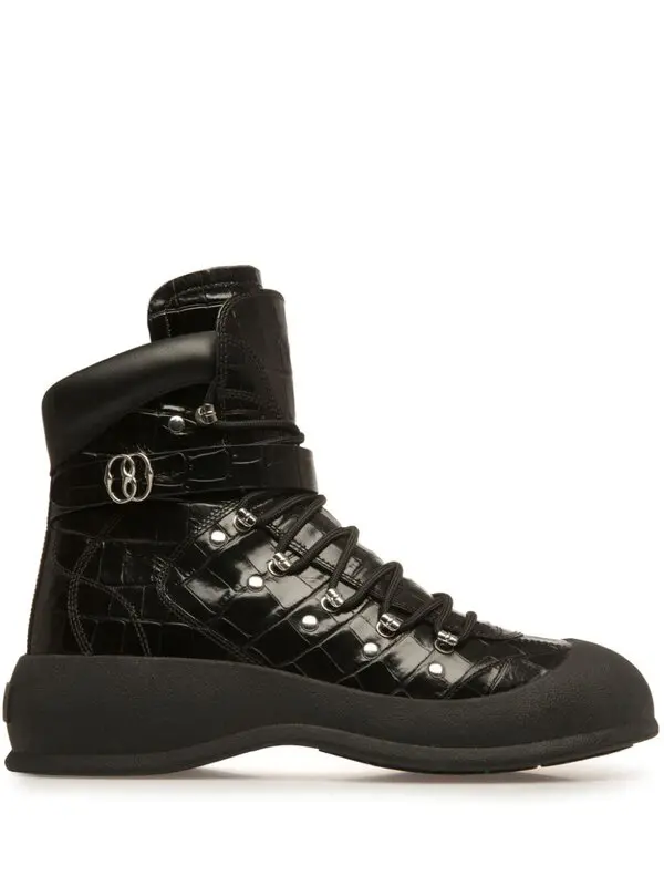 Bally Clyff Crocodile-embossed Boots