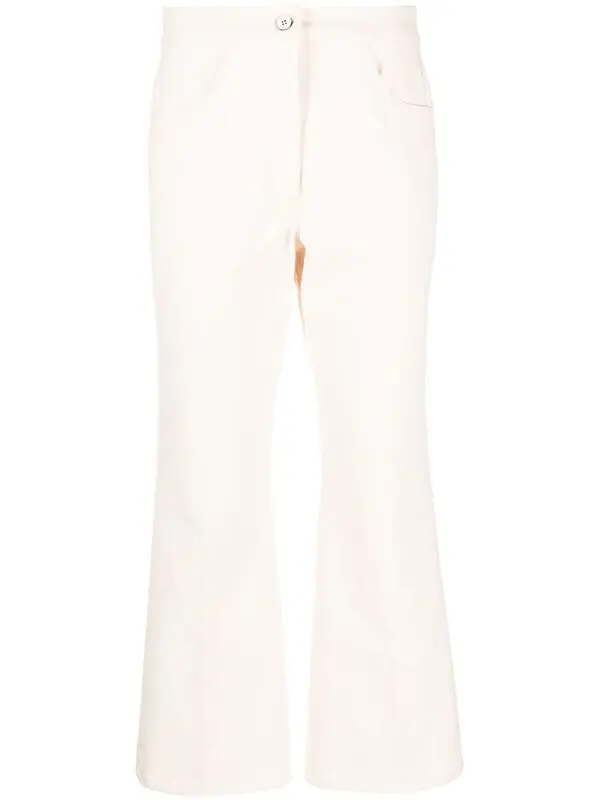 JIL SANDER Pressed-crease Flared Trousers