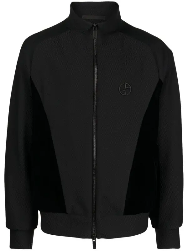 Giorgio Armani Logo-embroidered Zip-up Jacket