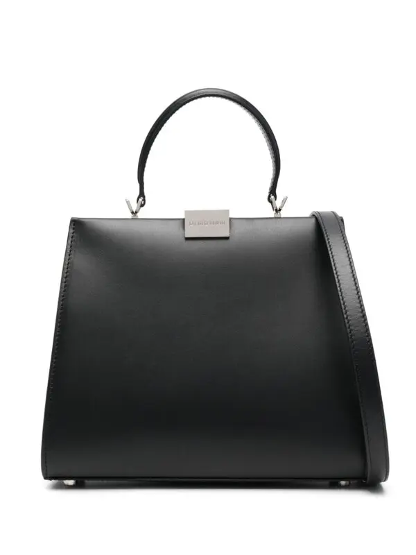 ARMARIUM Logo-plaque Leather Tote Bag - Black