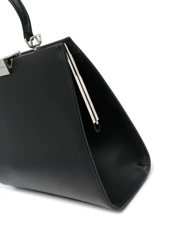 ARMARIUM Logo-plaque Leather Tote Bag - Black