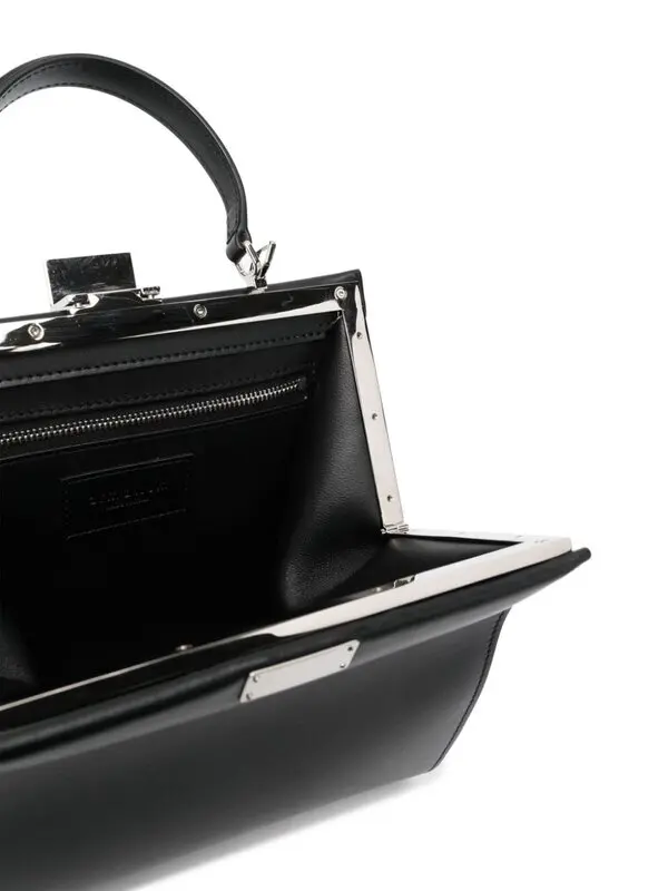 ARMARIUM Logo-plaque Leather Tote Bag - Black