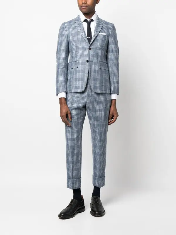 Thom Browne Check-print Wool-cashmere Suit Jacket