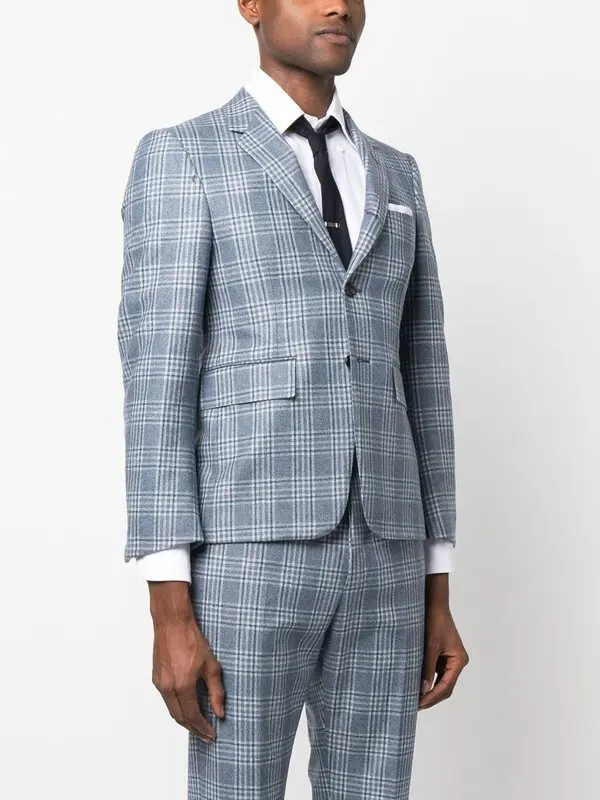Thom Browne Check-print Wool-cashmere Suit Jacket