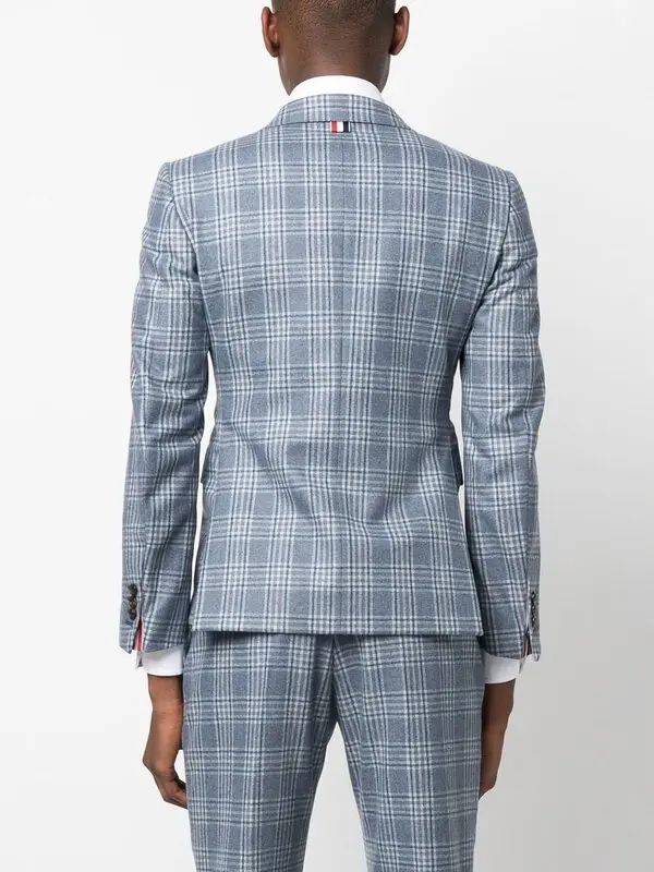 Thom Browne Check-print Wool-cashmere Suit Jacket