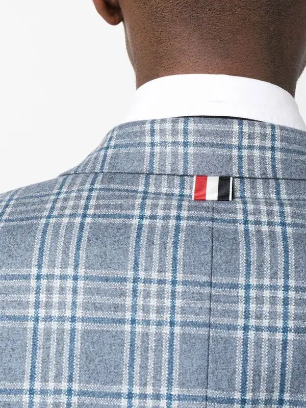 Thom Browne Check-print Wool-cashmere Suit Jacket