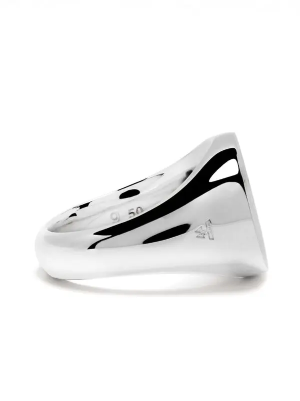 Tom Wood Ivy Sterling Signet Ring - Silver