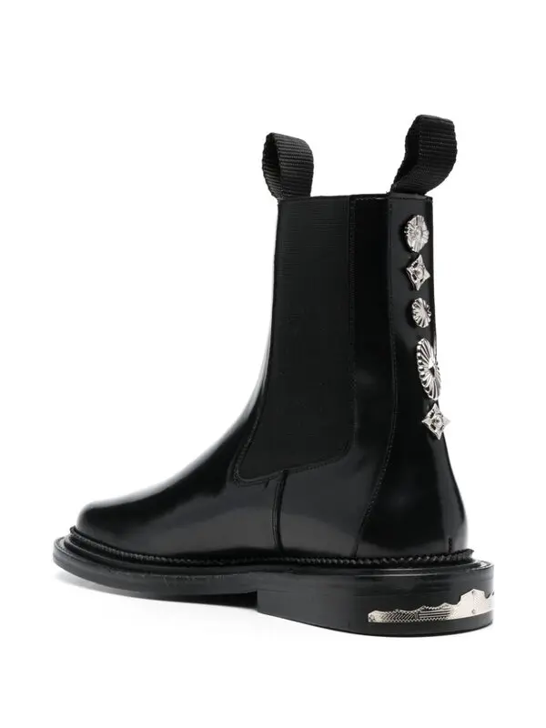 TOGA VIRILIS Stud-embellished Leather Ankle Boots