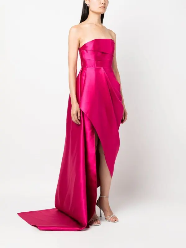 Solace London The Raya Draped Satin Gown