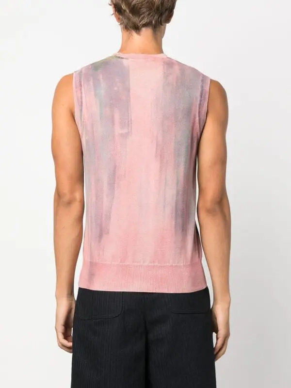 Vivienne Westwood Graphic-Print Cotton Tank Top In Pink - 53% Off