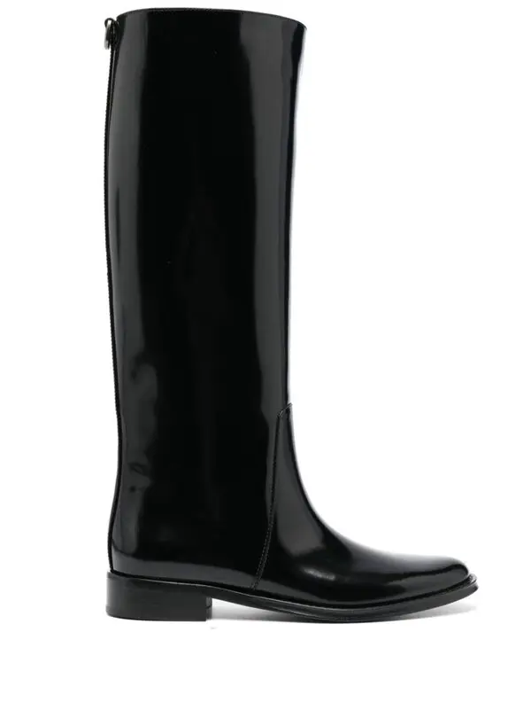 Saint Laurent Hunt 25mm Leather Boots - Black