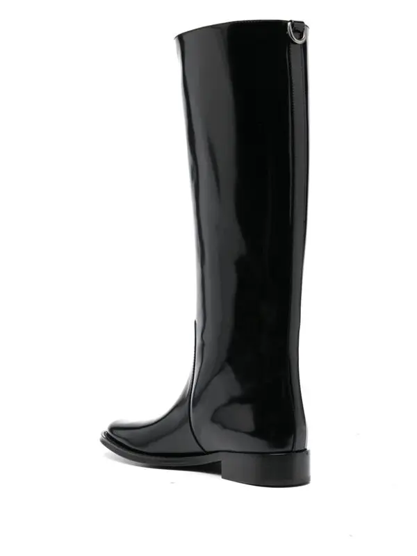 Saint Laurent Hunt 25mm Leather Boots - Black