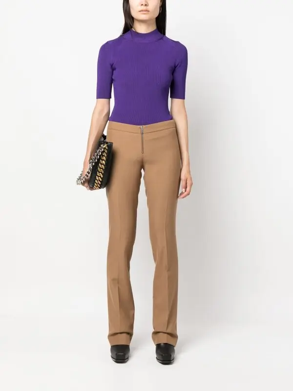 Stella McCartney High Neck Ribbed Knit Top