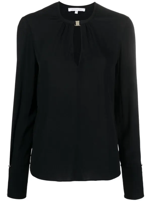 Patrizia Pepe Fly-buckle Neckline Blouse