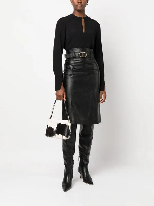 Patrizia Pepe Fly-buckle Neckline Blouse