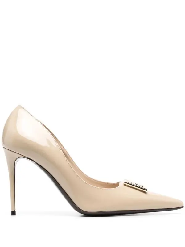 Dolce & Gabbana Logo-plaque Leather Pumps