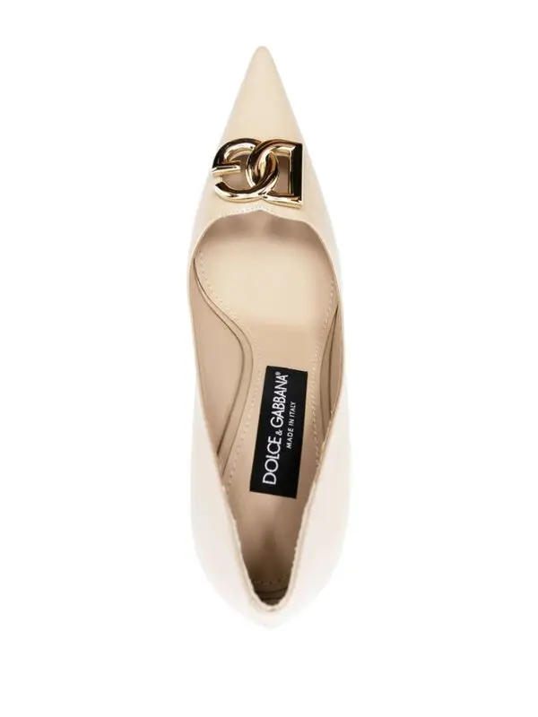 Dolce & Gabbana Logo-plaque Leather Pumps
