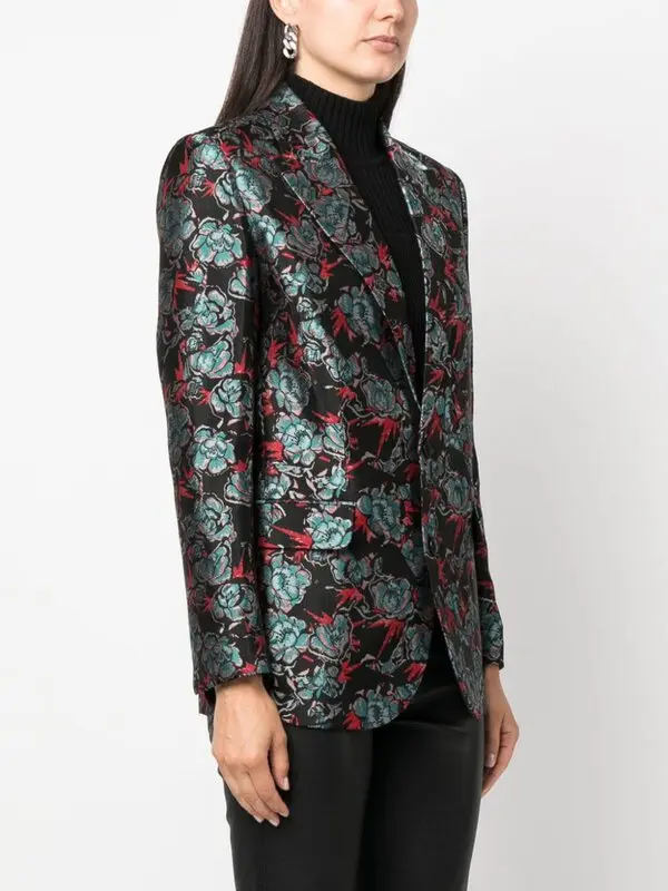 Zadig&Voltaire Floral Jacquard Single-breasted Blazer